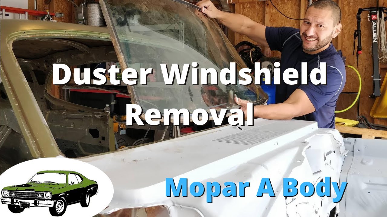 Classic Mopar Plymouth Duster Windshield Removal Basics with Trim ...