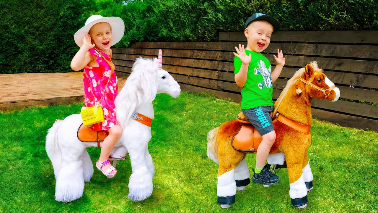 Alex and Gaby Ride on Horse Toy |Outdoor Playground for Kids and Family ...