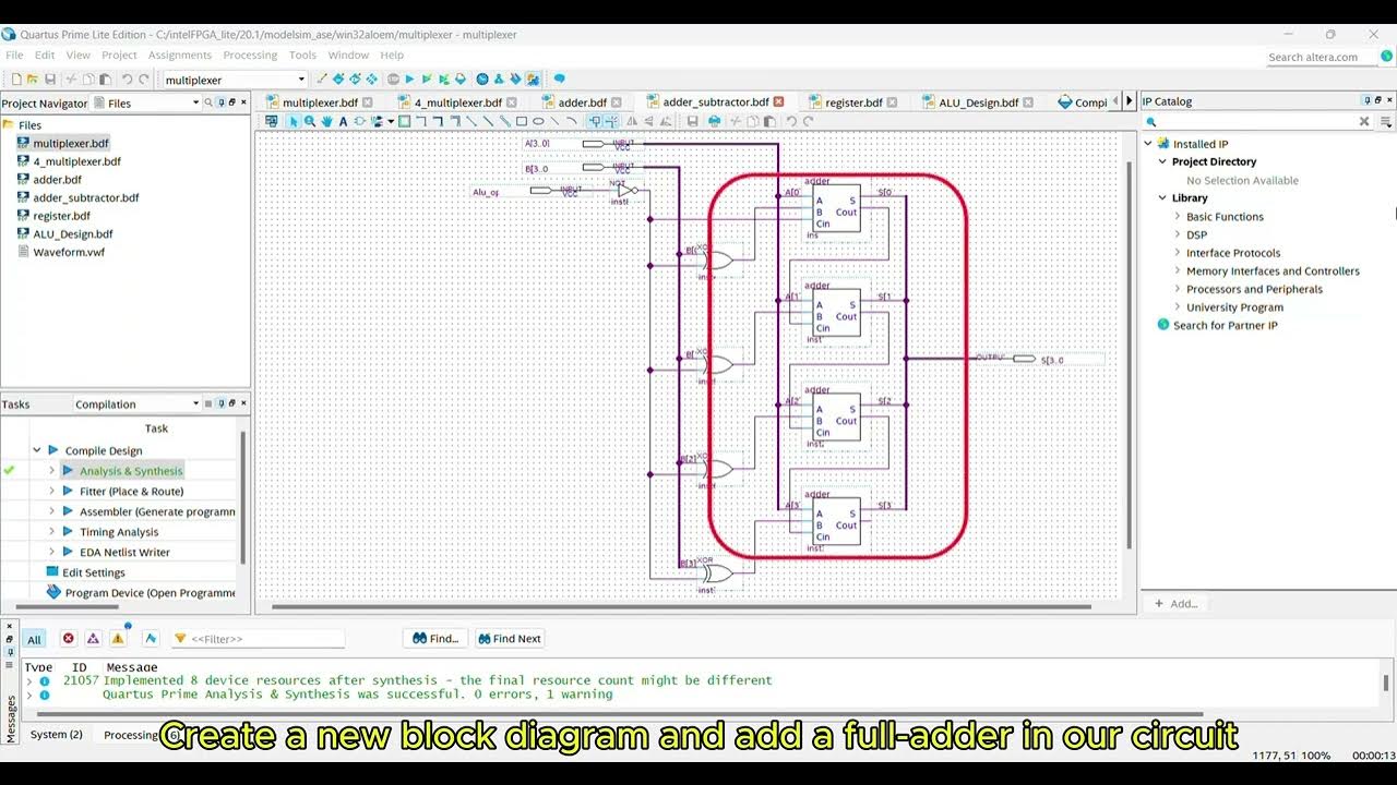 ALU Design for RISC-V CPU in Quartus and Waveform Simulation - YouTube