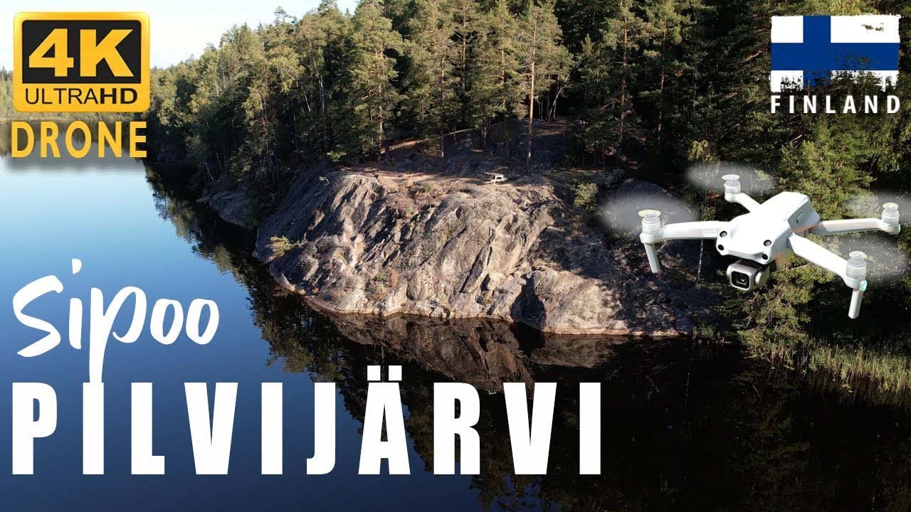 PILVIJÄRVI DRONE 🚁 SIPOO 🇫🇮 Finland`s Beautiful Forest Lake from the ...