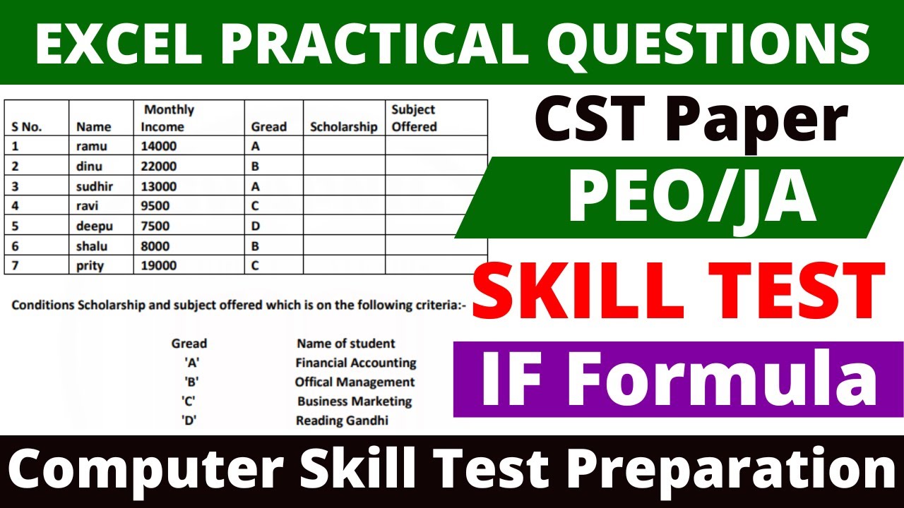 Computer Skill Test for PEO Exam 2023 Odisha || Osssc computer skill ...