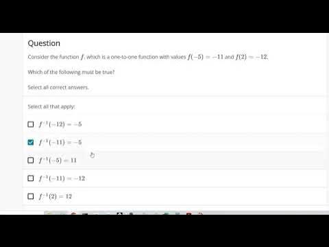 Verify inverse function ordered pairs - YouTube