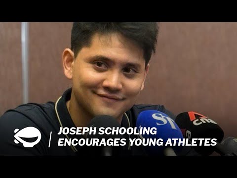 Joseph Schooling encourages young athletes - YouTube
