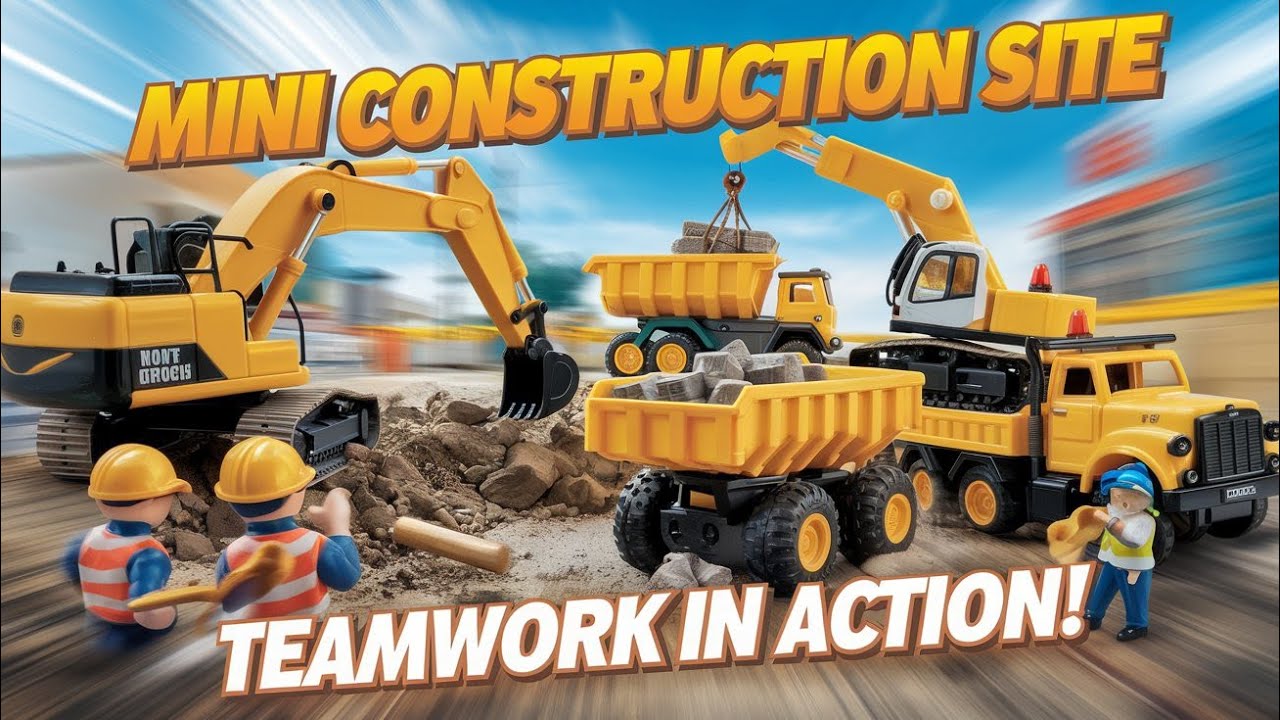 Mini Construction Site in Action: Teamwork at Its Best! - YouTube