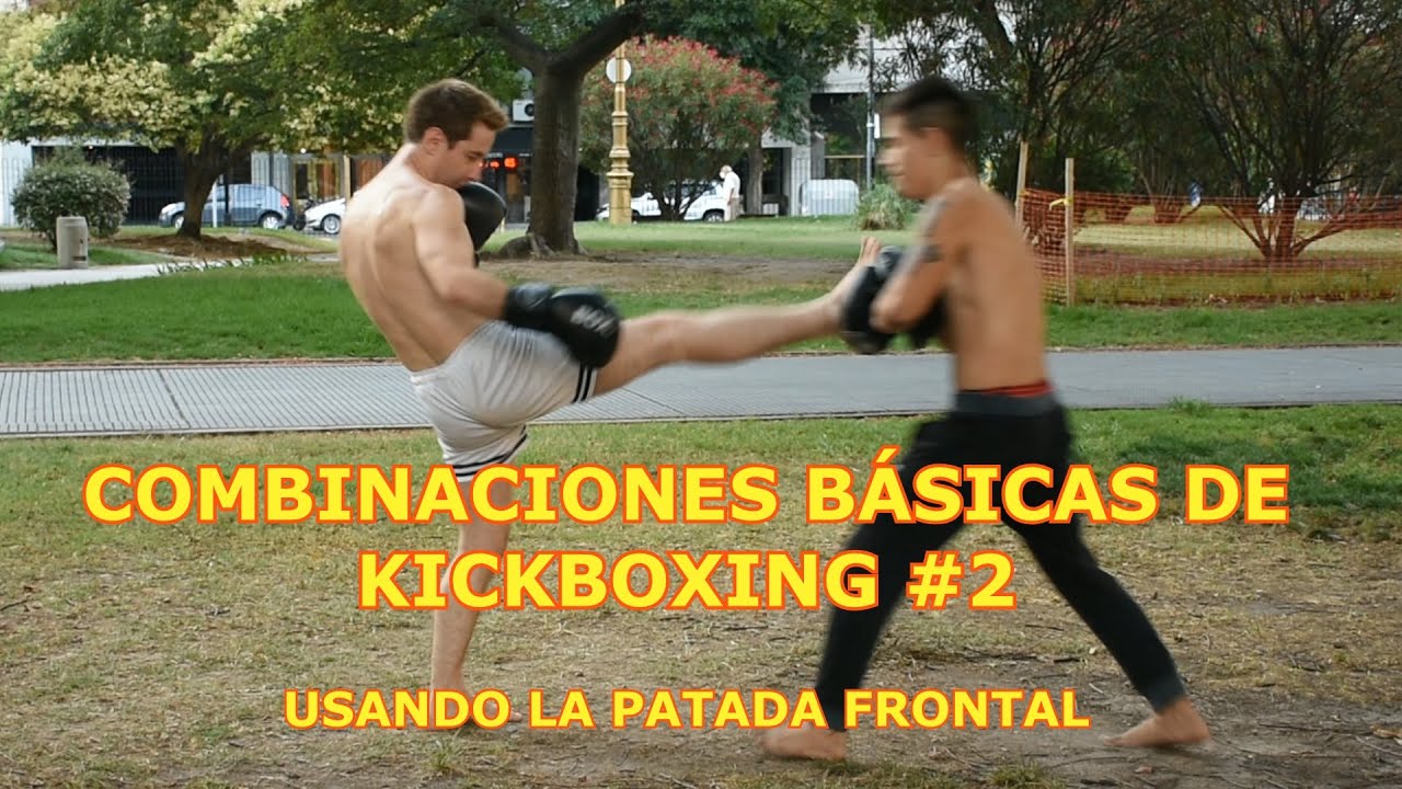 Combinaciones basicas de kickboxing 2 - Usando la patada frontal - YouTube