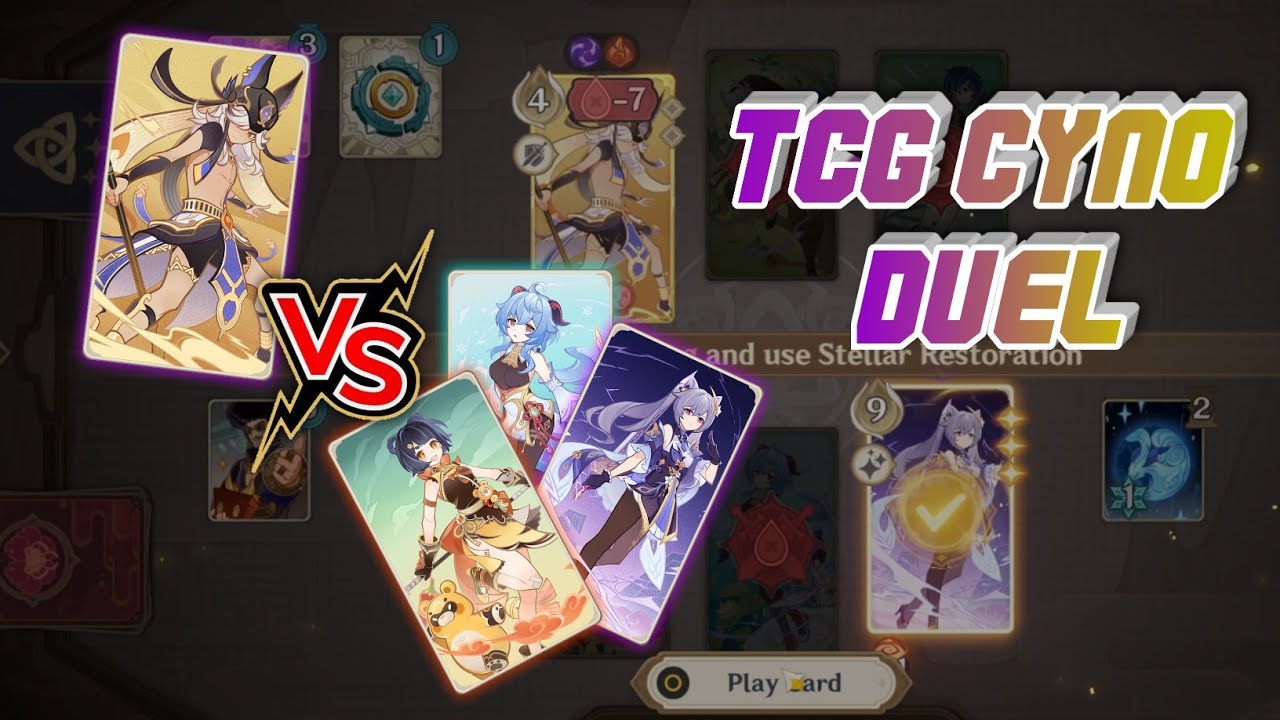 HOW HARD TO BEAT CYNO CARD? - TCG INVOKATION CARD DUEL GENSHIN IMPACT ...