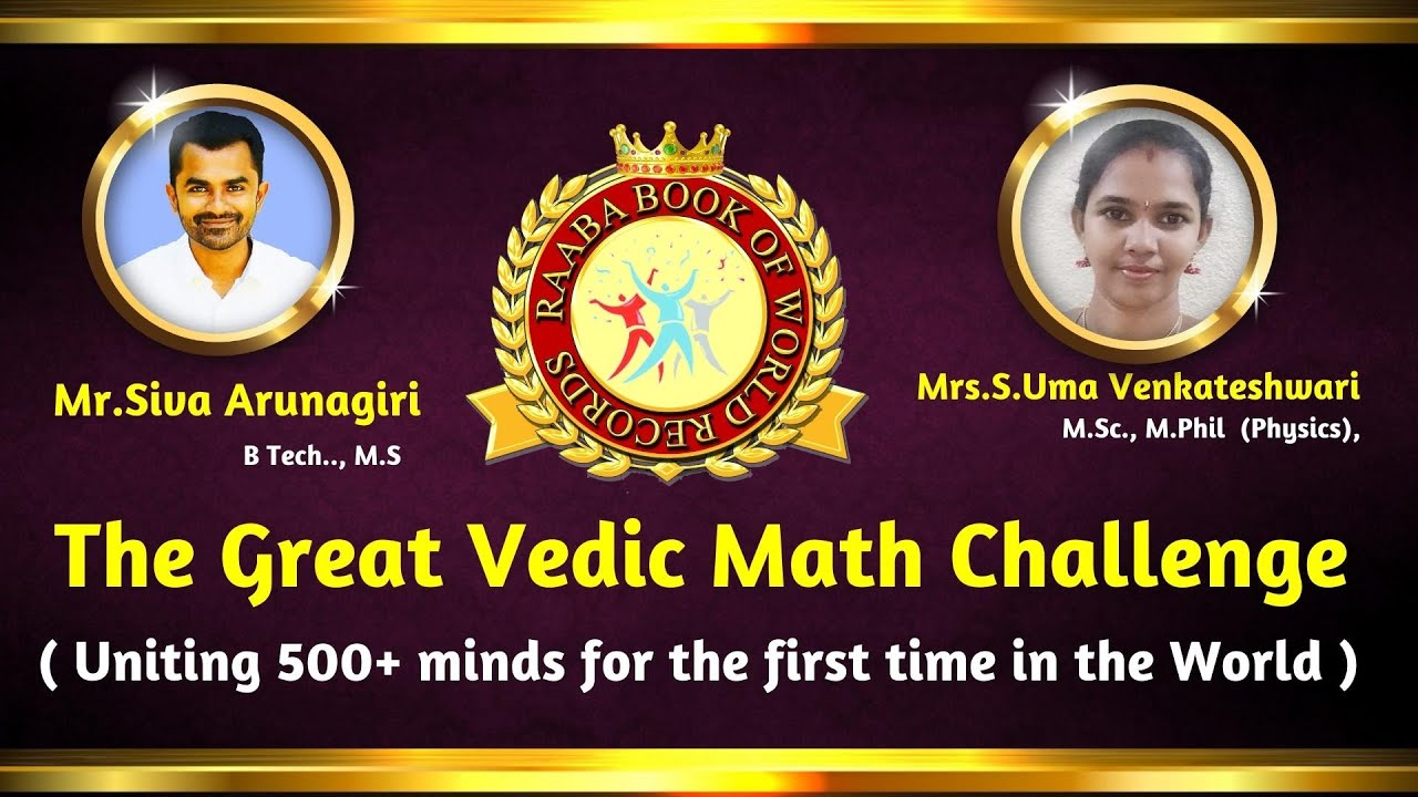 The Great Vedic Math Challenge | World's First Largest Vedic Math Mass ...
