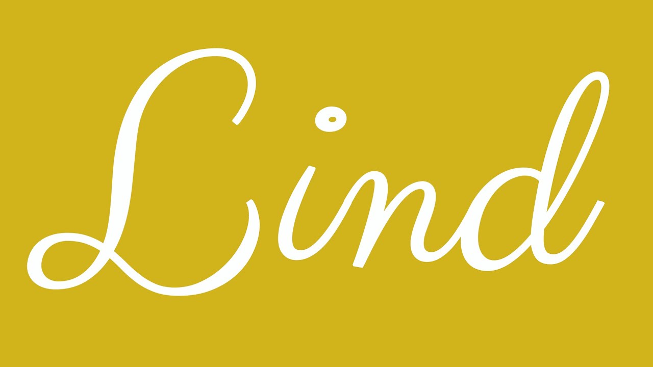 Learn how to Sign the Name Lind Stylishly in Cursive Writing - YouTube