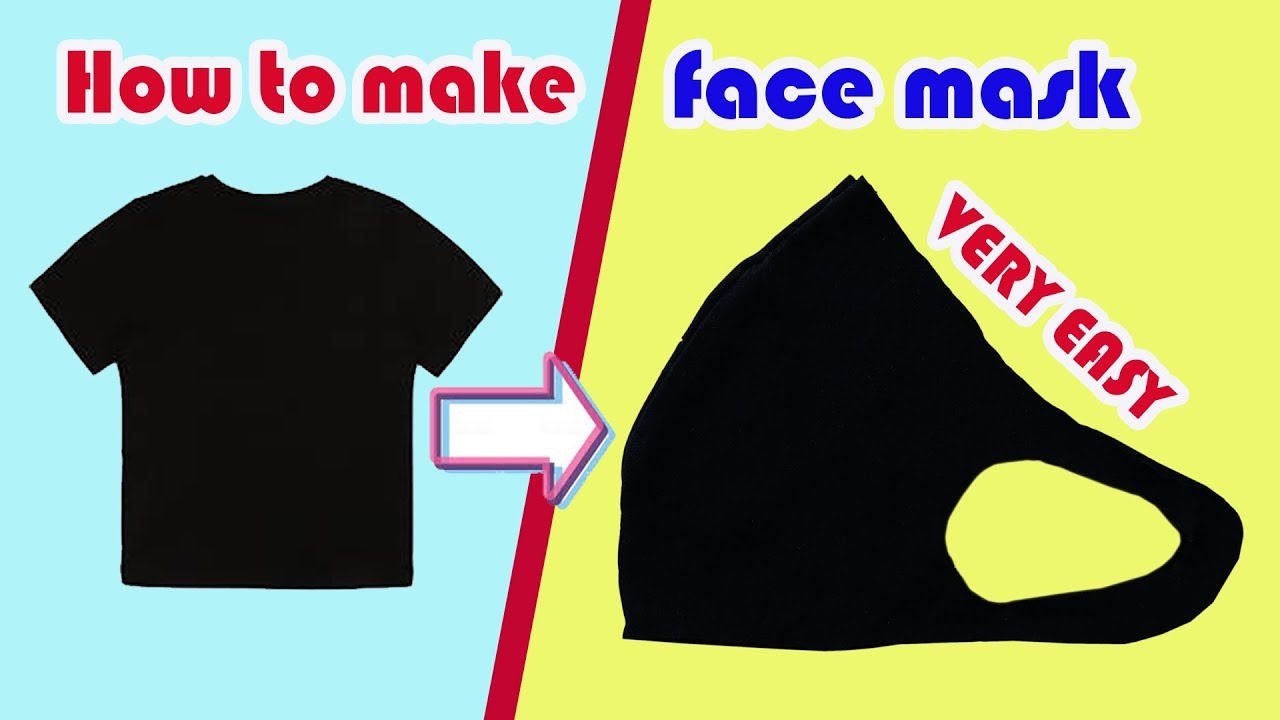 How to make Face mask | DIY Mask with T-shirt | Korona mask - YouTube