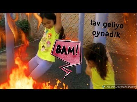 EĞLENCELİ ÇOCUK VİDEOSU - HÜMA VE MİNA YERDE LAV VAR OYNADI