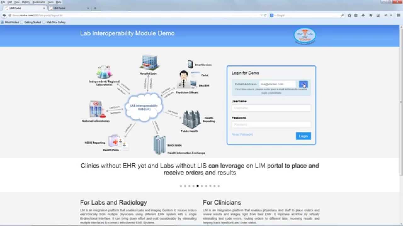 LIM - Lab Interoperability Module (Portal Demo) - YouTube