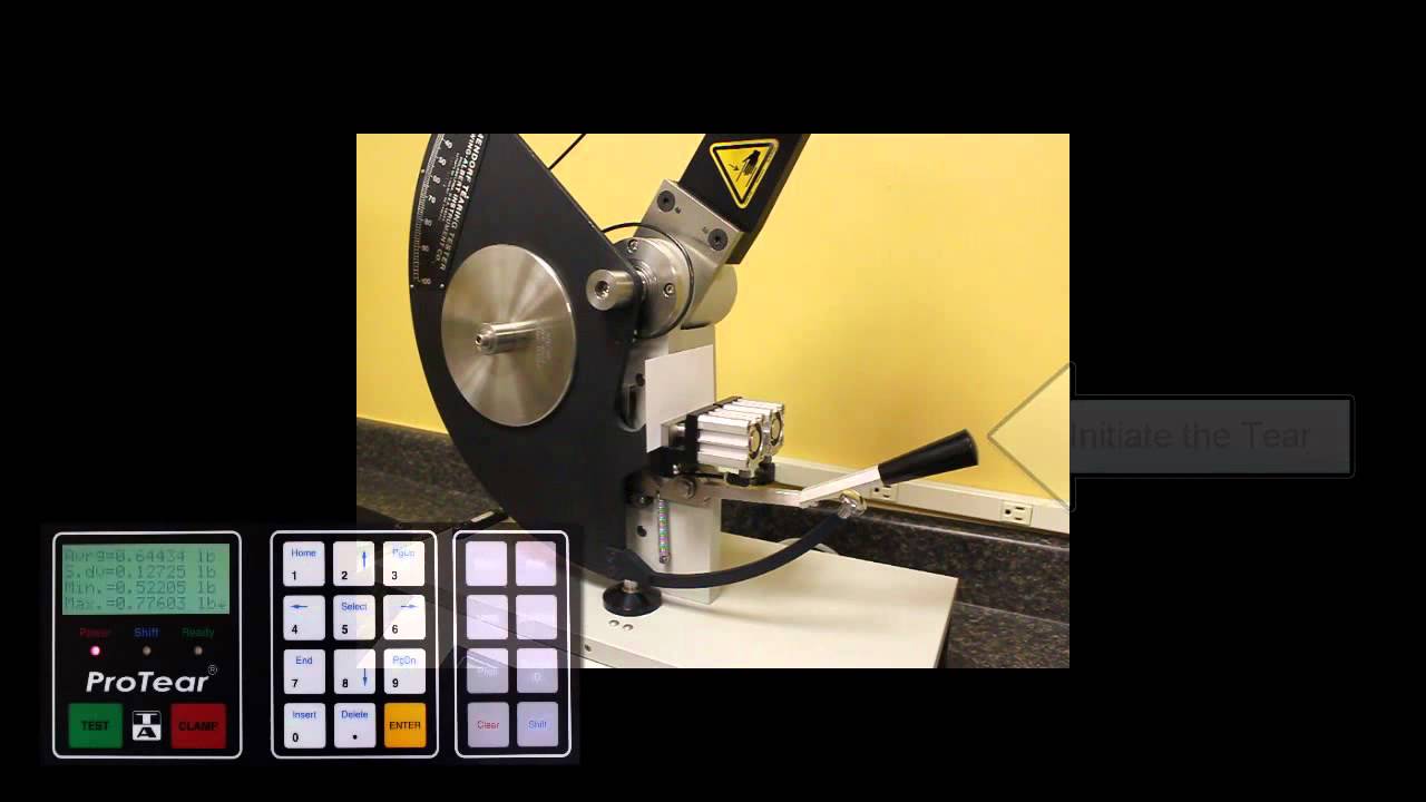 Thwing Albert ProTear Elmendorf Tear Tester - YouTube