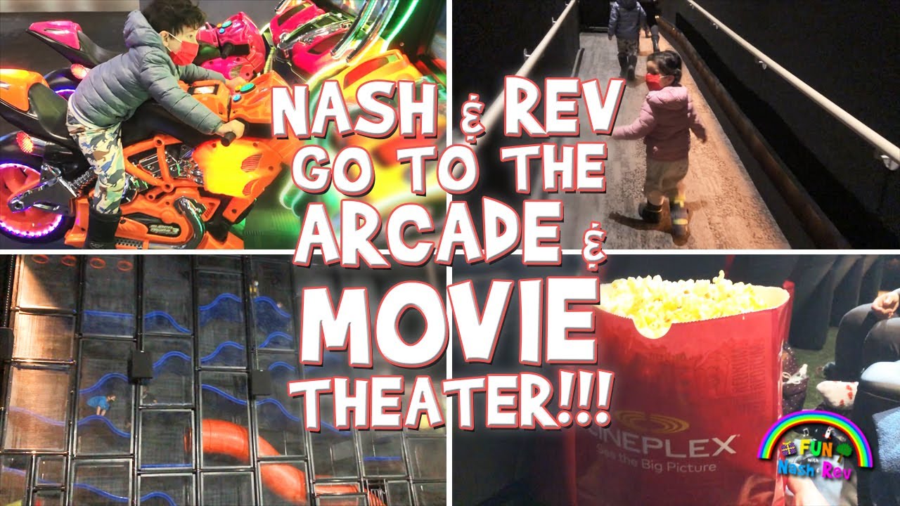 Nash & Rev Go To The Arcade & Movie Theatre!!! For Kids!!! - YouTube