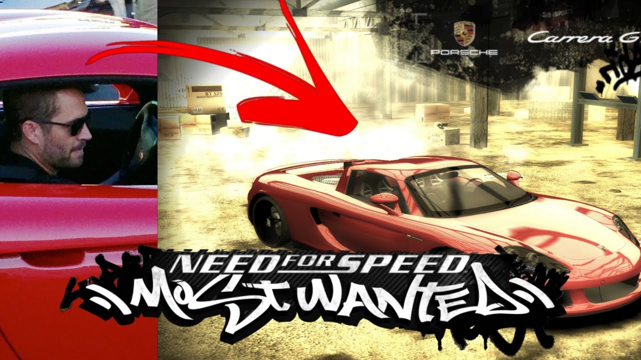 Paul Walker's Porsche Carrera GT in Need For Speed Most WANTED - YouTube