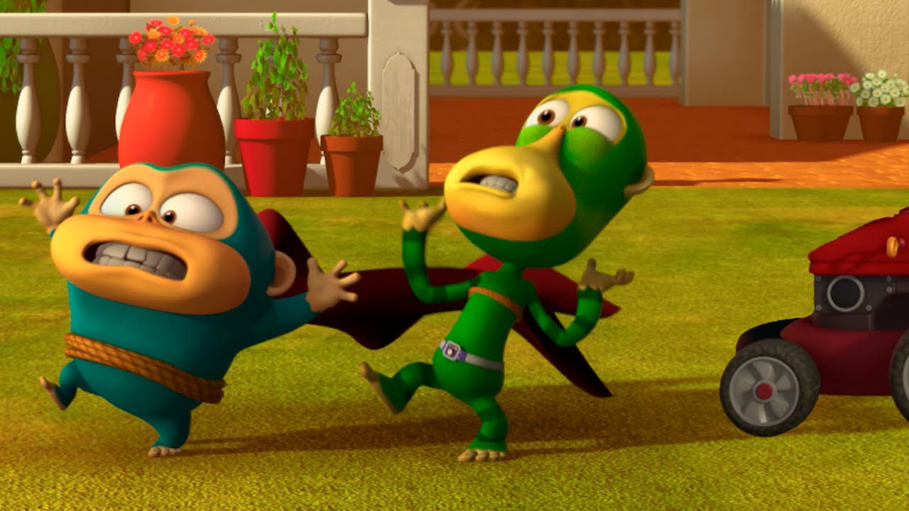 Alien Monkeys 👽Lawnmower 🌿Animation for Kids | WOW CLUB - YouTube