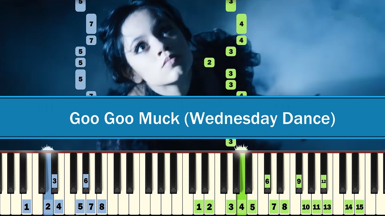 Goo Goo Muck - Wednesday Dance Scene | Very Easy Piano Tutorial - YouTube