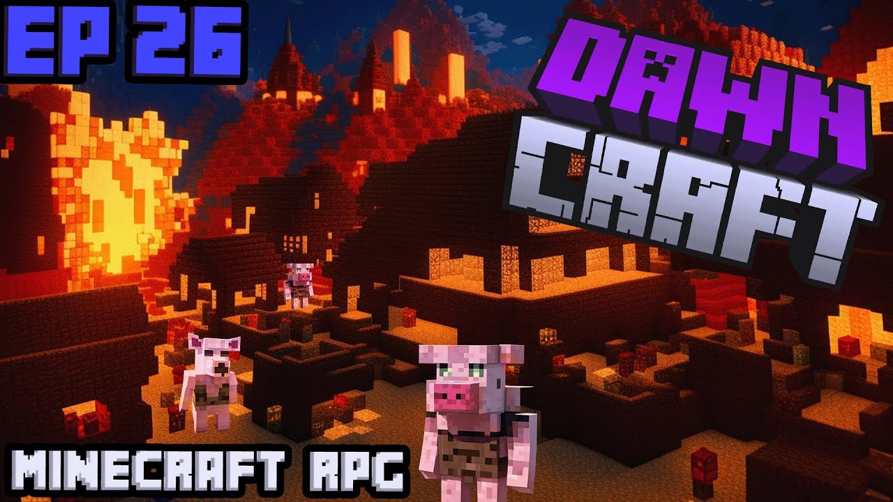 Finalmente o NETHER EYE e a vila dos Piglins - Minecraft RPG Ep. 26 ...