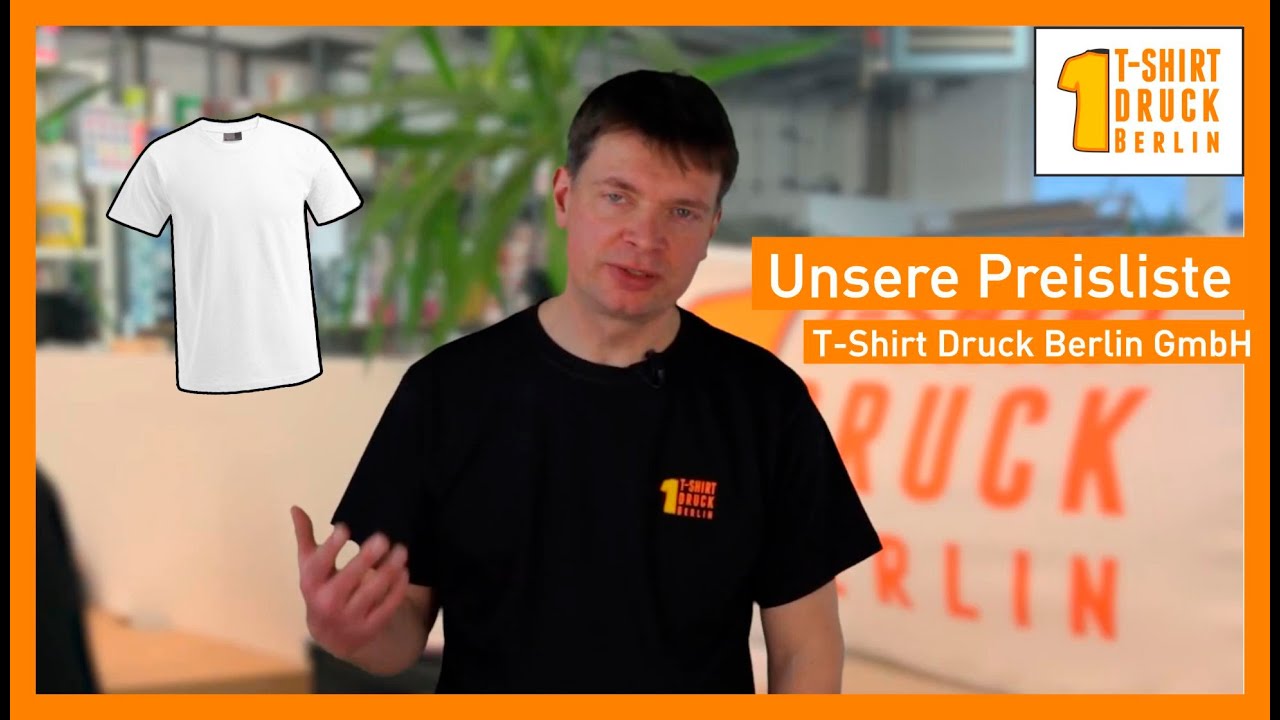 Textildruck: Unsere Preisliste - T-Shirt Druck Berlin GmbH - YouTube