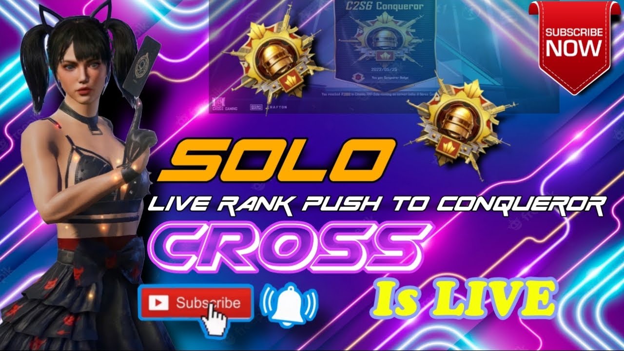 CROSS IS BACK GRIND TO SCRIMS + RANK PUSH ⚡️ SOLO KING CROSS IS LIVE ⚡️#1║CROSS GAMING SOLO TIPS ...