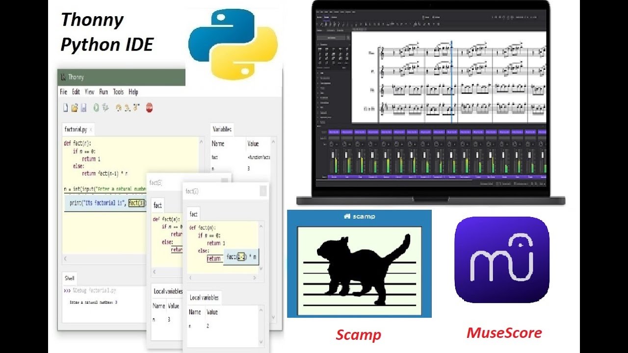 Write Music Score With Python | Scamp | MuseScore | - YouTube