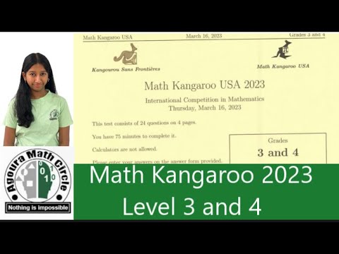 Math Kangaroo 2023 Level 3 and 4| Presented by Dheekshaw Gopinath - YouTube