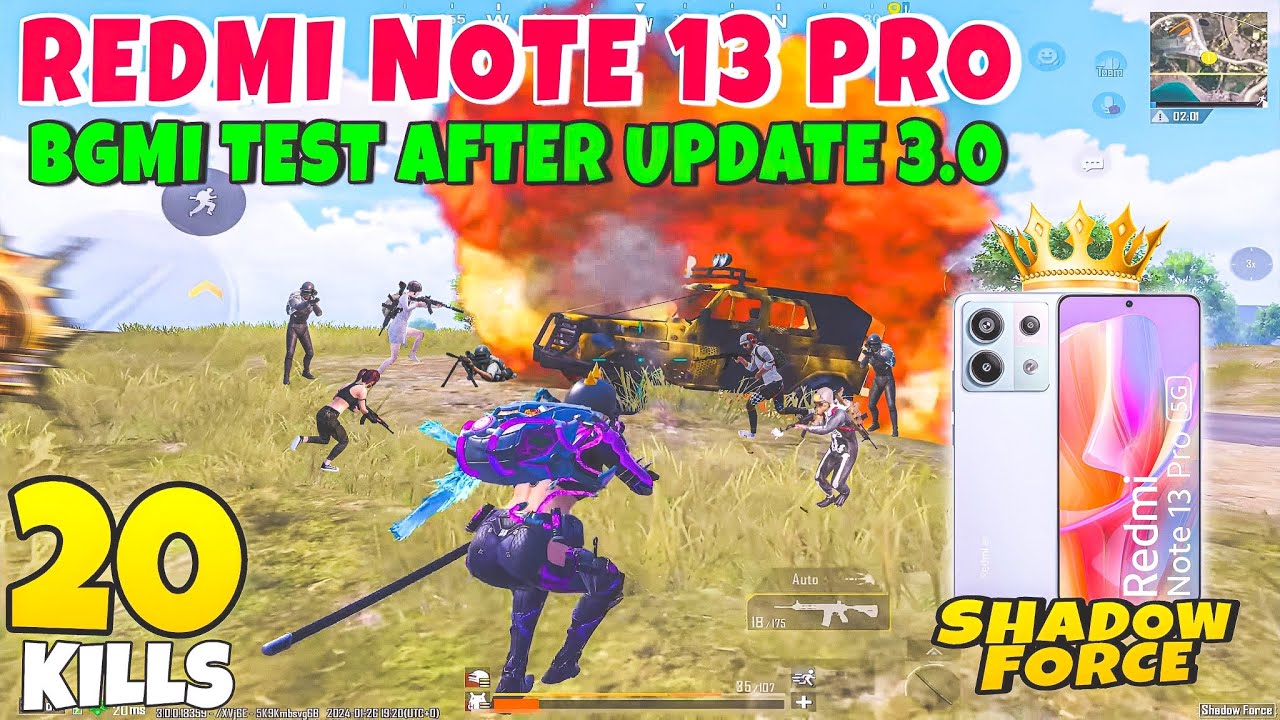 🔥Redmi Note 13 Pro 5G BGMI Test After Update 3.0 With Fps Meter - YouTube