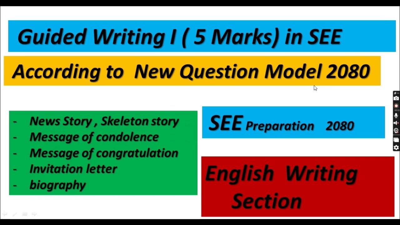 Guided Writing | Part- 2 |Class 10 | CDC| SEE Preparation| Learn English With Namita - YouTube