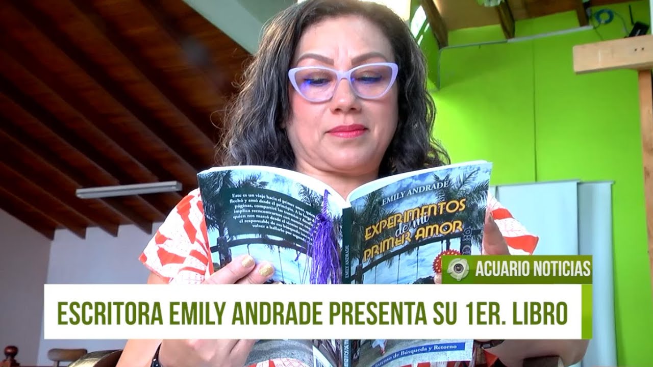 Escritora Emily Andrade presenta su 1er. libro - YouTube