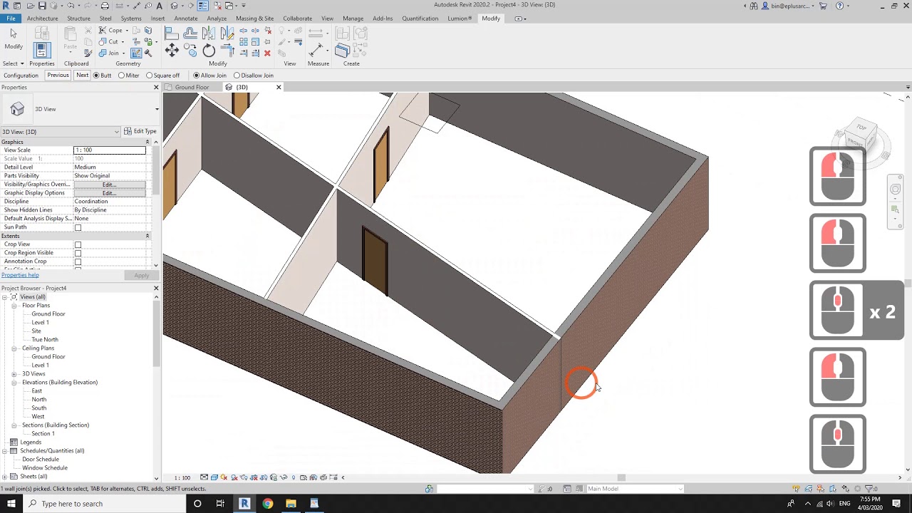 Revit Tips - Break up the walls for easy editing - YouTube