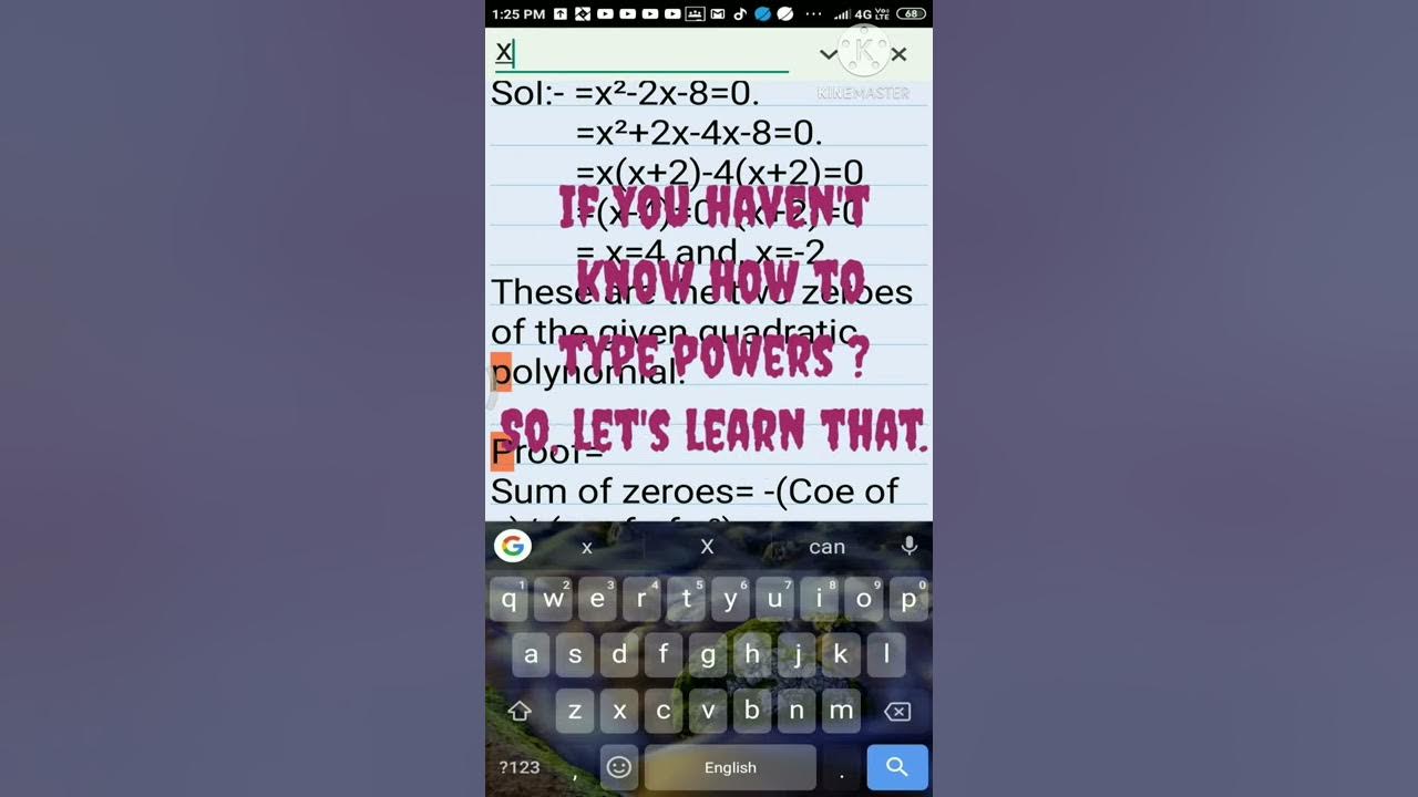 How to type powers in any smart phones. - YouTube