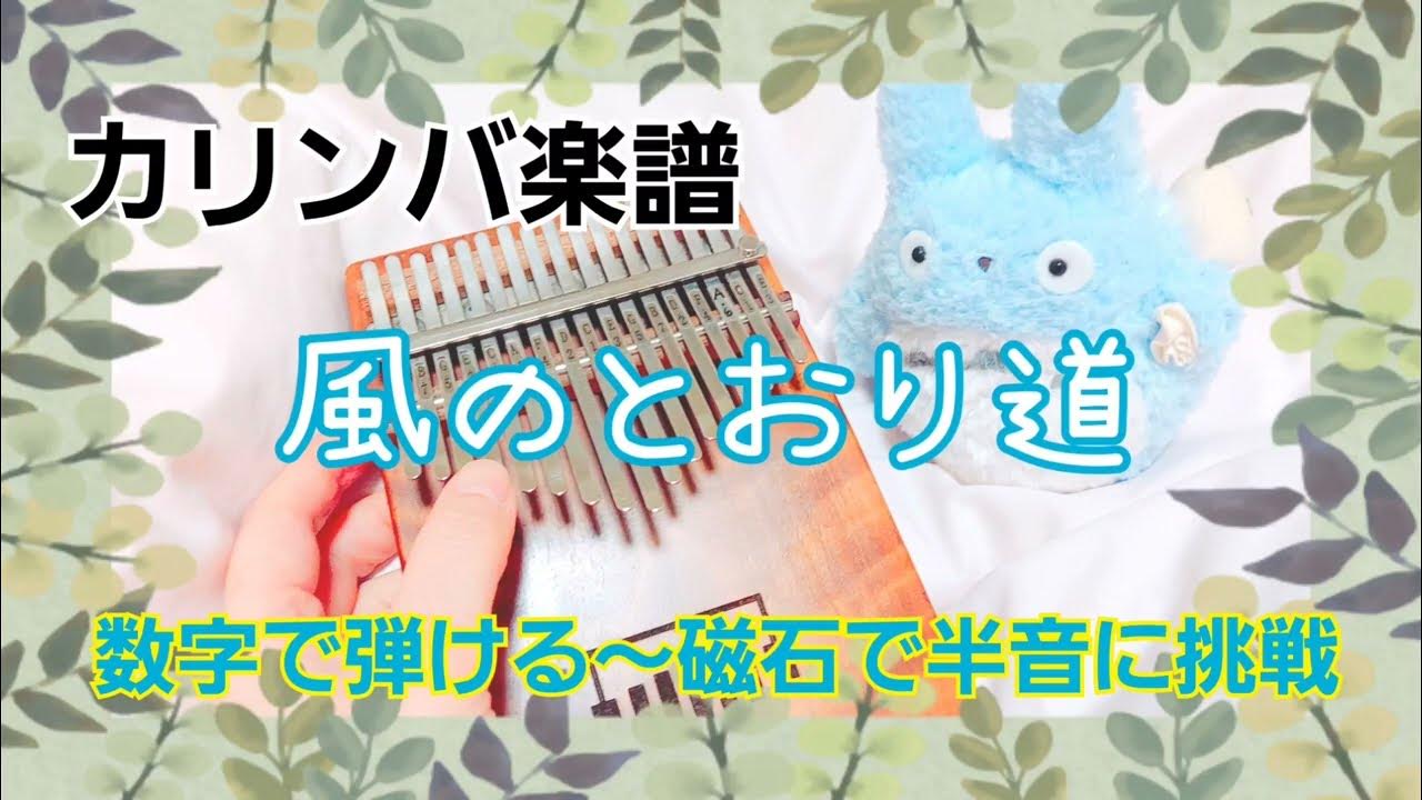 【カリンバ楽譜】風のとおり道～となりのトトロより/数字で弾いてみよう 磁石にもチャレンジ - YouTube
