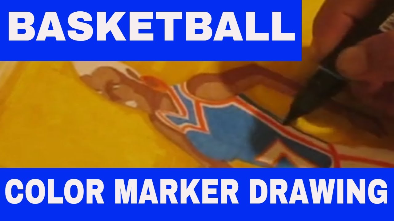 HOW TO DRAW A BASKETBALL PLAYER IN MARKERS - YouTube