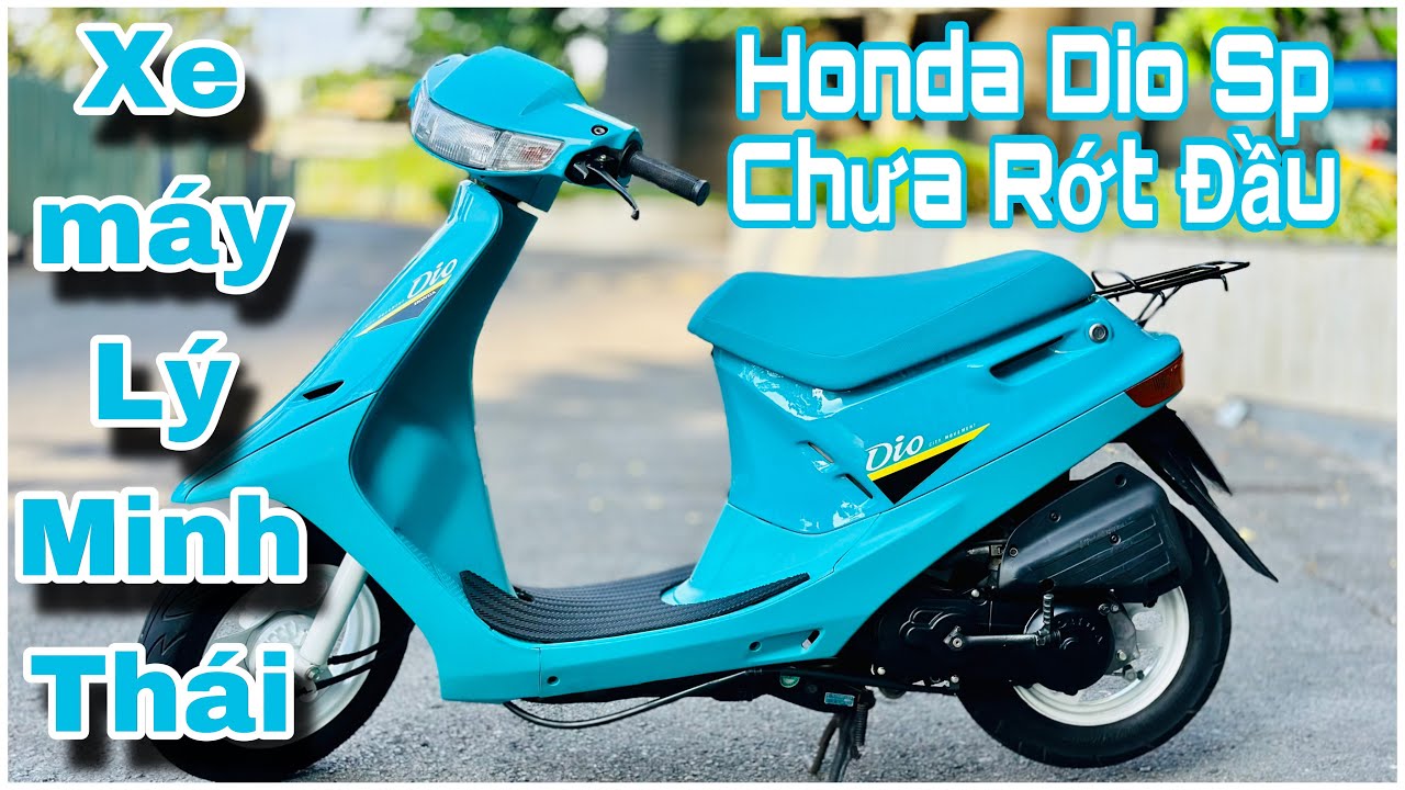 Xe kho zin Dio Sp 50cc 2 thì màu xanh lơ chưa rớt đầu - Xe máy Lý Minh Thái - Mini Scooter - YouTube