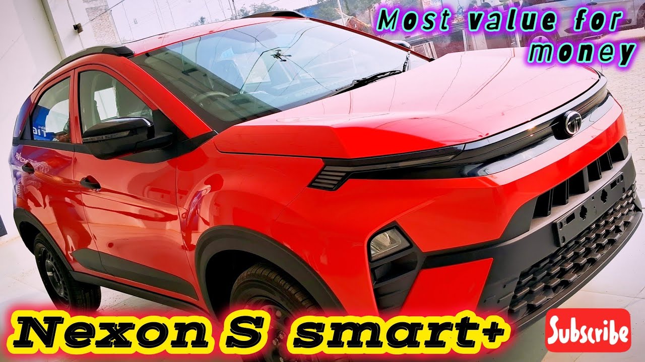 New Tata Nexon Smart Plus S | Tata Nexon Red Colour Petrol Variant ...