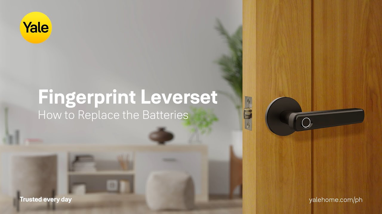 Yale Fingerprint Leverset - How to Replace the Battery - YouTube