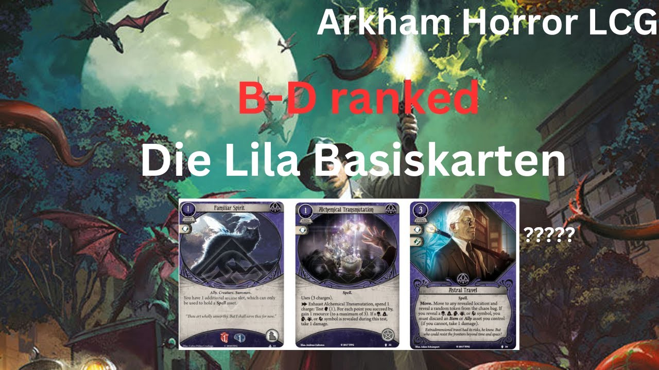 Arkham Horror LCG - Lila Basiskarten eingestuft - Eine Auswahl - YouTube