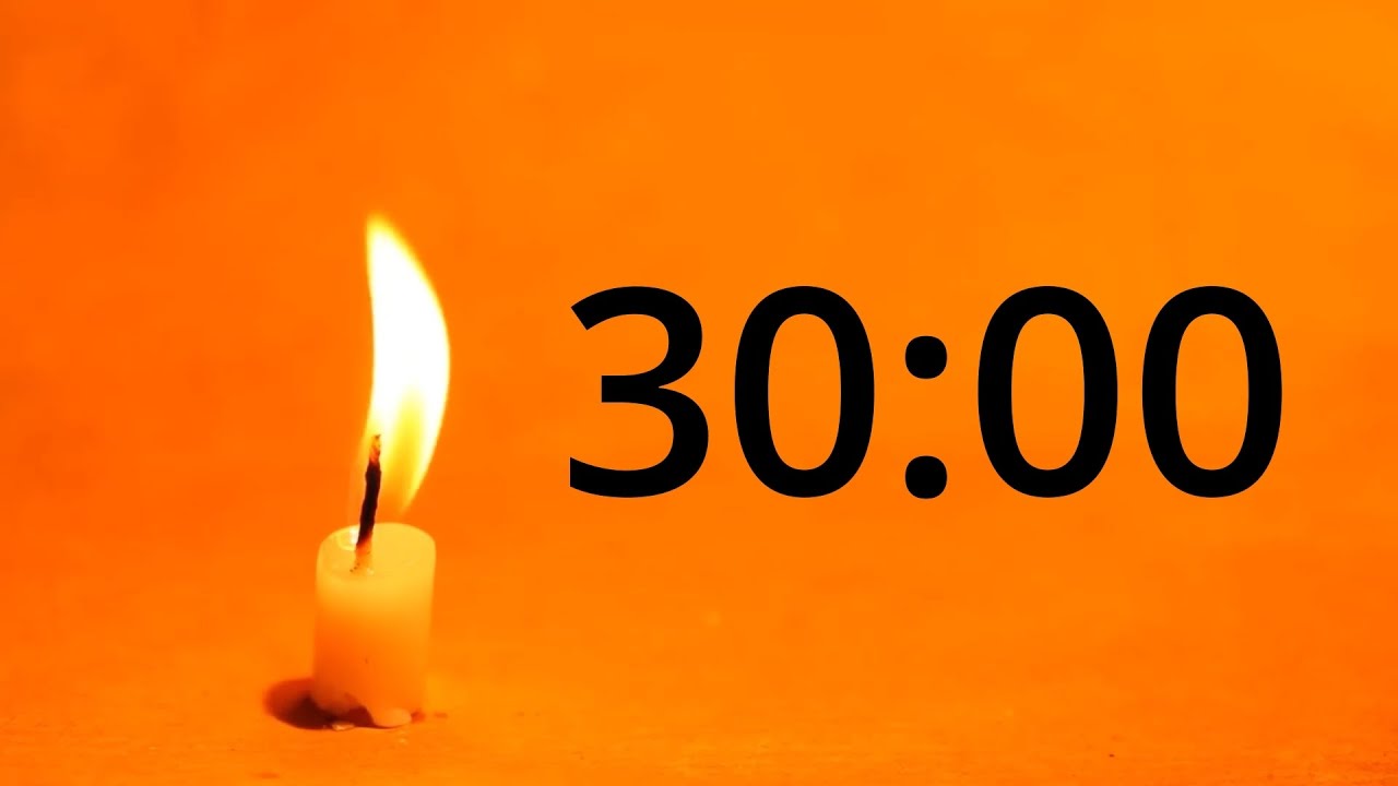 30 Minute Candle Timer (Alarm at the End) - YouTube