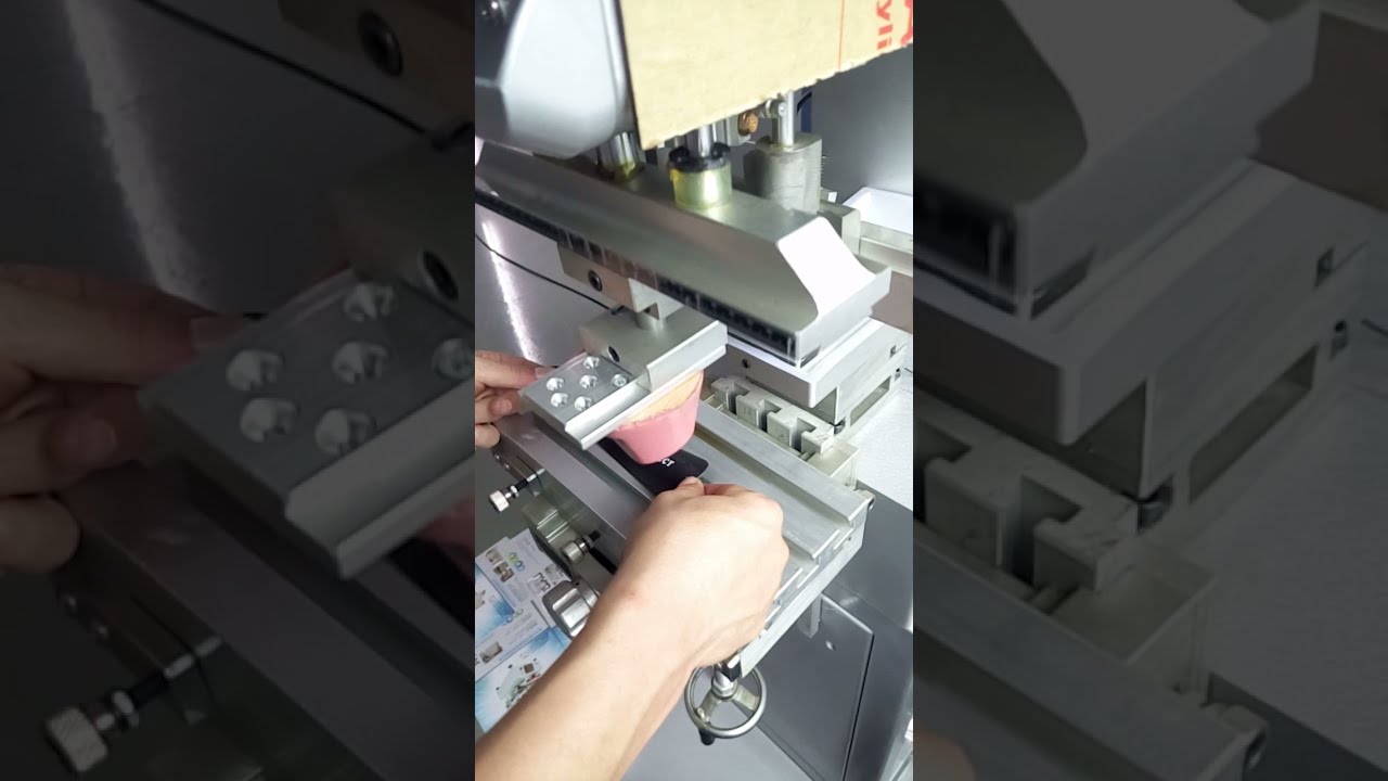 1 color pad printing machine for insole printing - YouTube