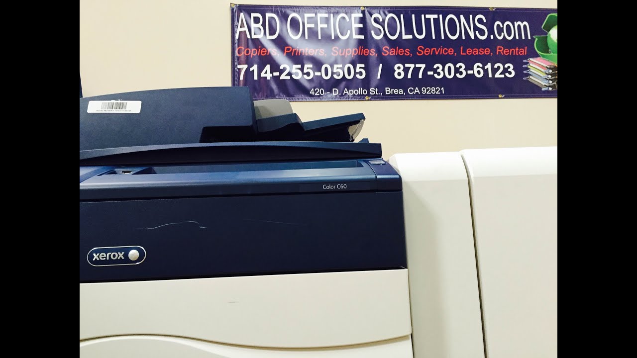 Refurbished Xerox Color C60 At Work -- ABD Office Solutions - YouTube
