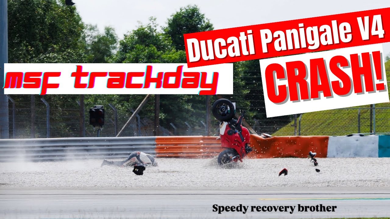 MSF Trackday | Ducati Panigale V4 crash! - YouTube