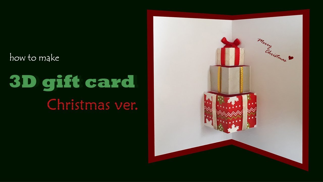 How To Make A 3D Christmas Gift Card Easy Christmas Card Dzi s how-to-make-a-3d-christmas-gift-card-easy-christmas-card-dzi-s