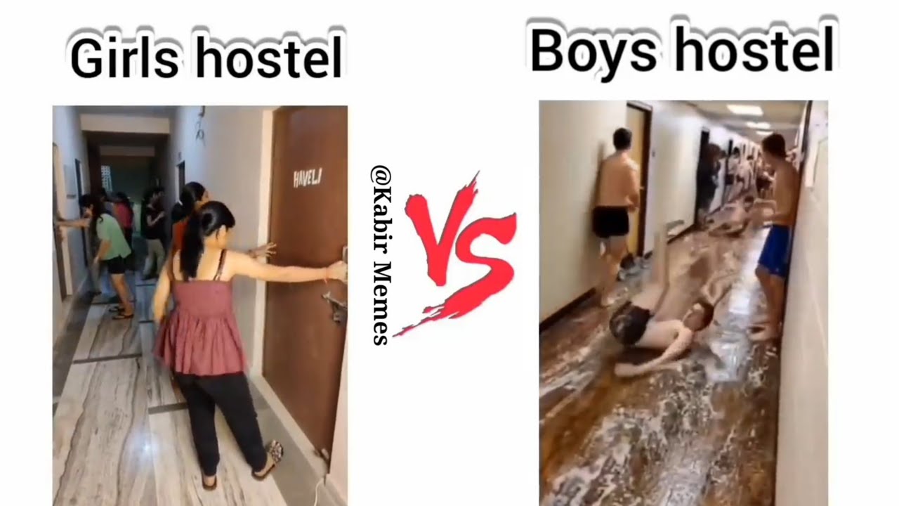Girls Hostel VS Boys Hostel ll Meme 🤣🤣 @KabirMemes - YouTube