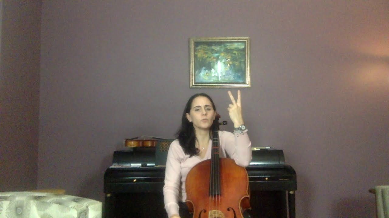 Beginning Orchestra Class video #85 cello - YouTube