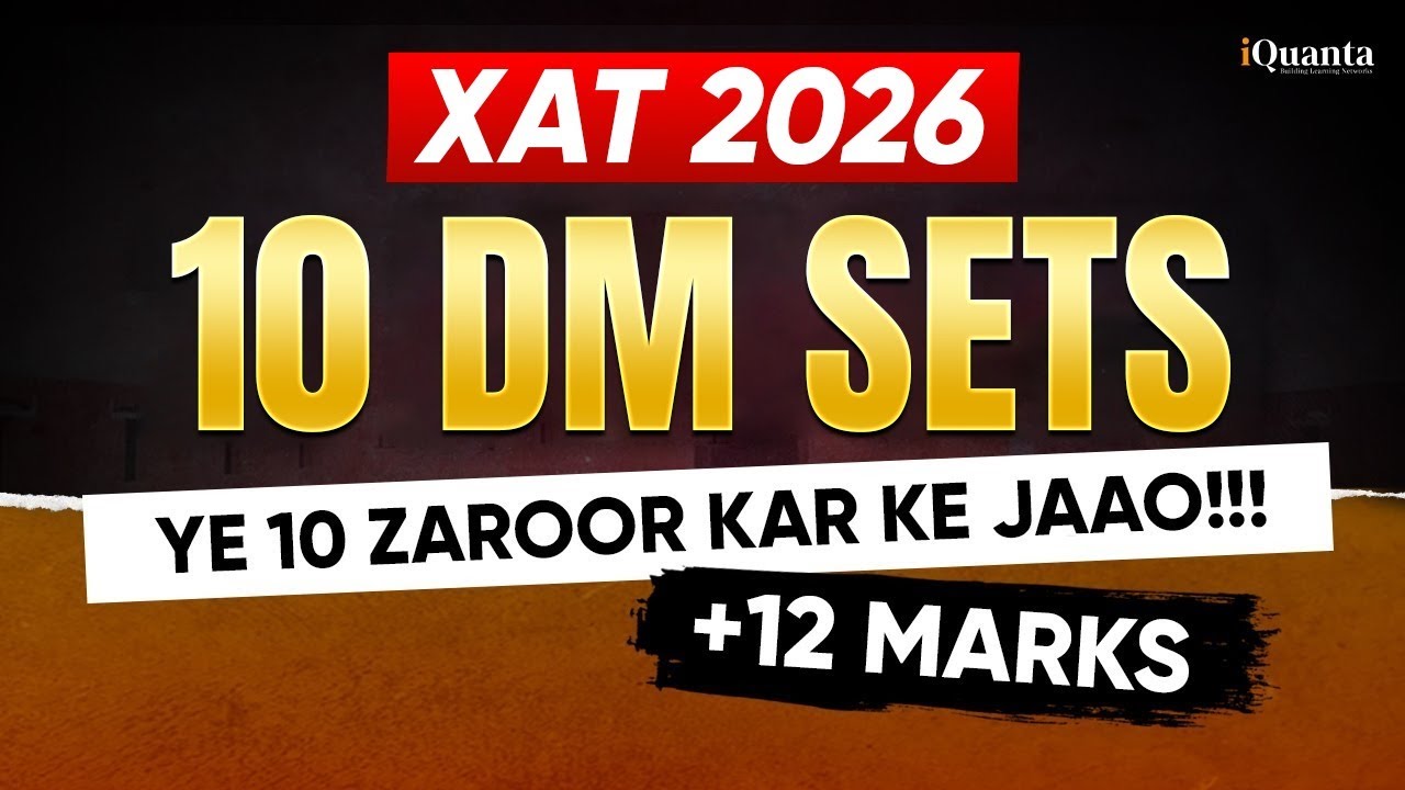 XAT 2026 Decision Making 🔥 10 Must-Do DM Sets by Shabana Mam | Don’t ...