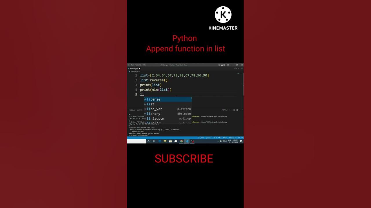 Python Programming Append Function In List pythonprogramming python-programming-append-function-in-list-pythonprogramming
