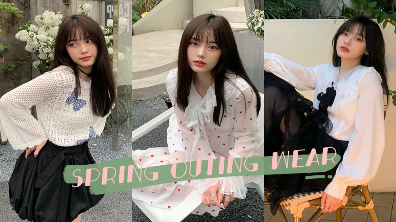 春夏淑女穿搭｜spring outing wear｜可盐可甜 - YouTube