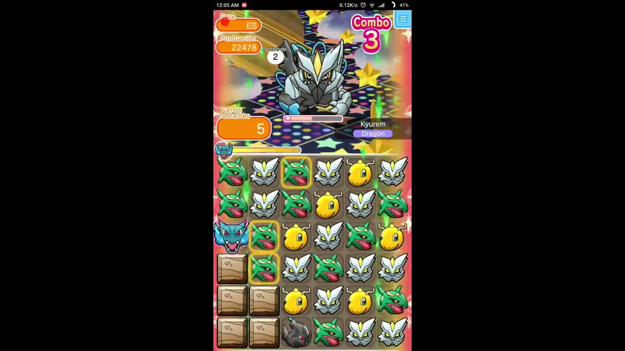 Pokémon Shuffle - Black Kyurem (Itemless). 12% Catchability. - YouTube
