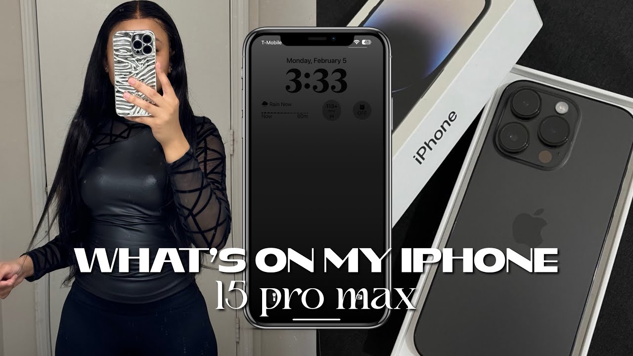 WHATS ON MY IPHONE 15 PRO MAX | apps I use for my thumbnail & to edit ...
