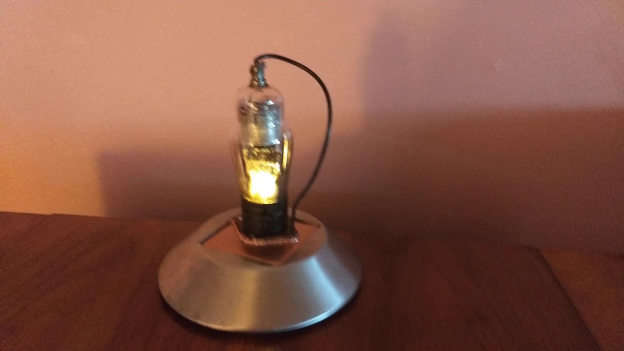 Home Made Art Piece Made Out Of Junk And A Old Radio Tube - YouTube