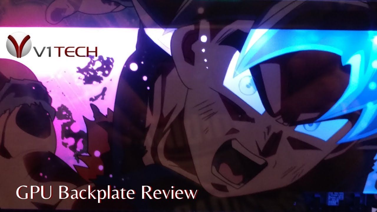 V1Tech DBZ Goku RGB GPU Backplate Review - YouTube
